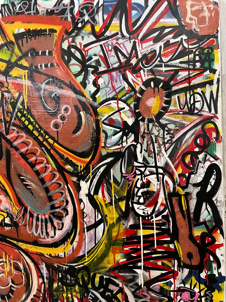 Oversized Graffiti Art on Canvas., "Spits Energy" by Dylan For Sale at ...