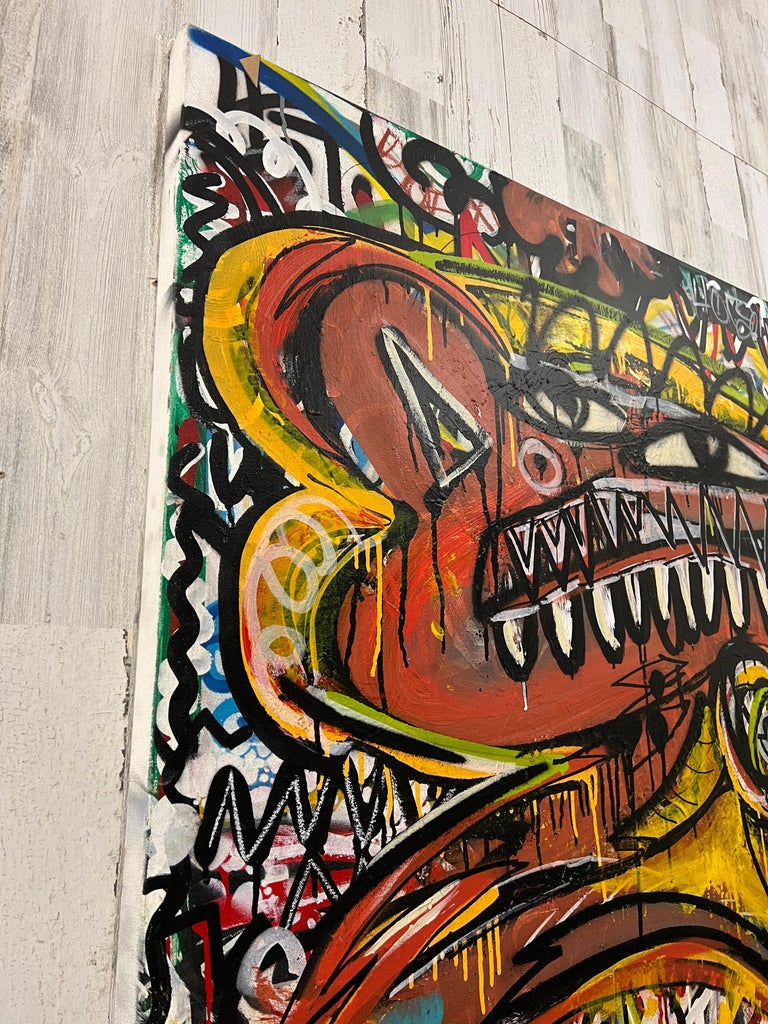 Oversized Graffiti Art on Canvas., "Spits Energy" by Dylan For Sale at ...