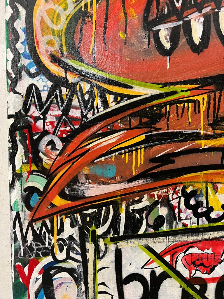 Oversized Graffiti Art on Canvas., "Spits Energy" by Dylan For Sale at ...