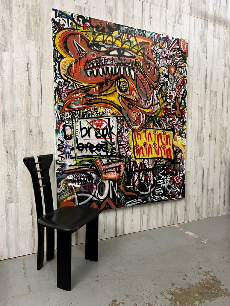 Oversized Graffiti Art on Canvas., 