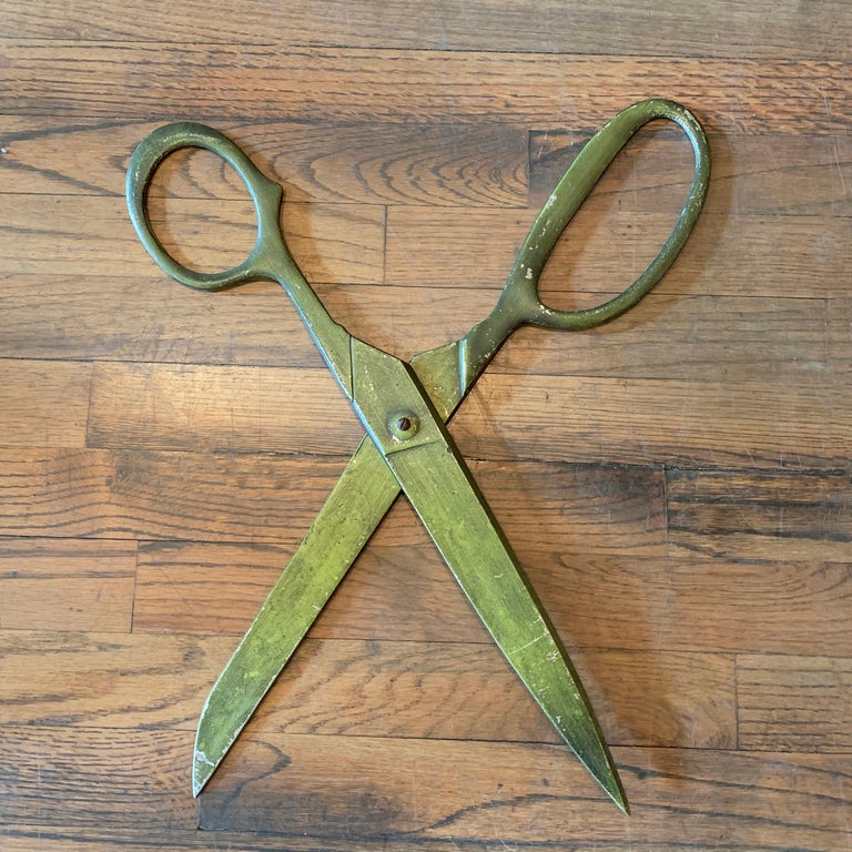 Oversized Industrial Aluminum Advertising Store Display Scissors at 1stDibs