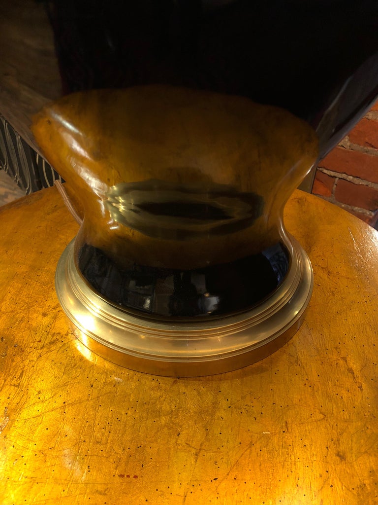 Oversized Large and Elegant Black and Brass Table Lamp at 1stDibs