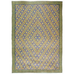Antique Oversize Cotton Dhurrie Rug For Sale at 1stdibs