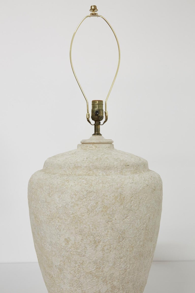 Oversized Postmodern Textured Ceramic Table Lamp, 1990s For Sale at 1stDibs