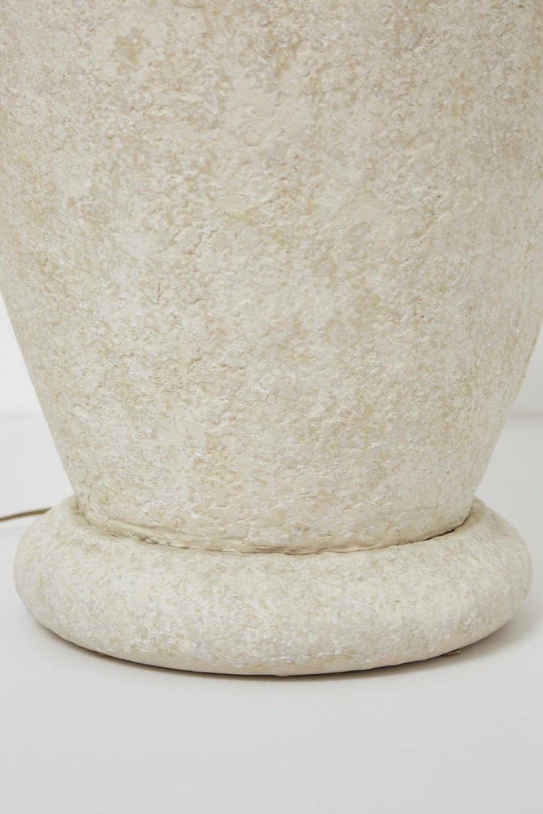 Oversized Postmodern Textured Ceramic Table Lamp, 1990s For Sale at 1stDibs
