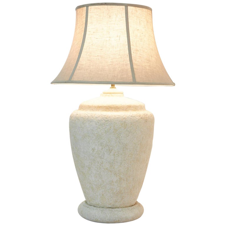 Oversized Postmodern Textured Ceramic Table Lamp, 1990s For Sale at 1stDibs