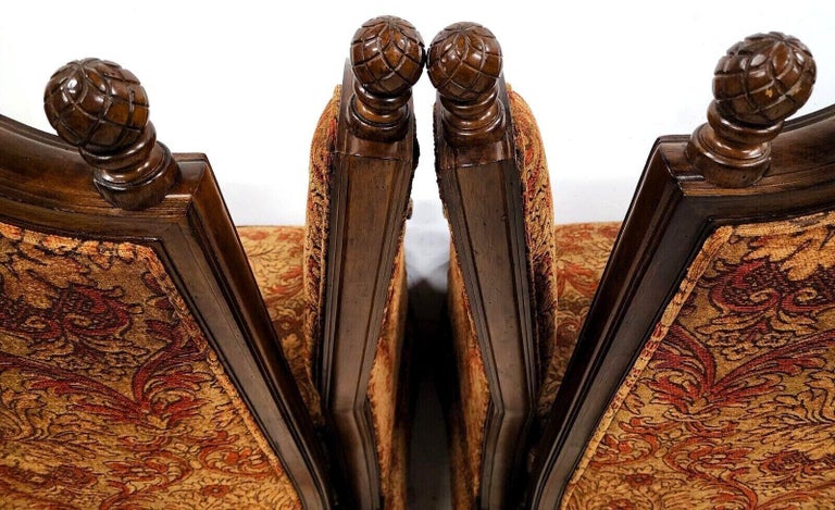 Oversized Regal French Wingback Armchairs by Century Furniture For Sale ...