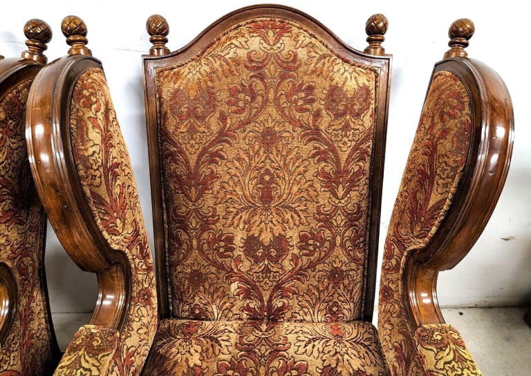 Oversized Regal French Wingback Armchairs by Century Furniture For Sale ...
