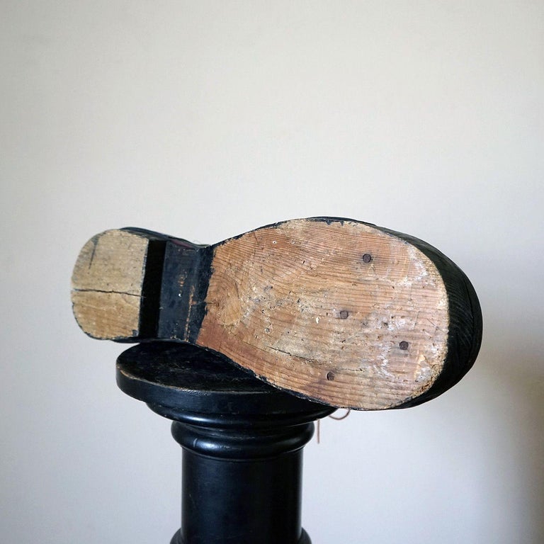 Oversized Shop Display Leather Boot, Vintage Mid Century Shoe Prop For ...