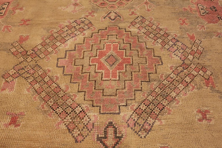 Oversized Tribal Antique Turkish Oushak Rug. Size: 16 ft 3 in x 24 ft 7 ...