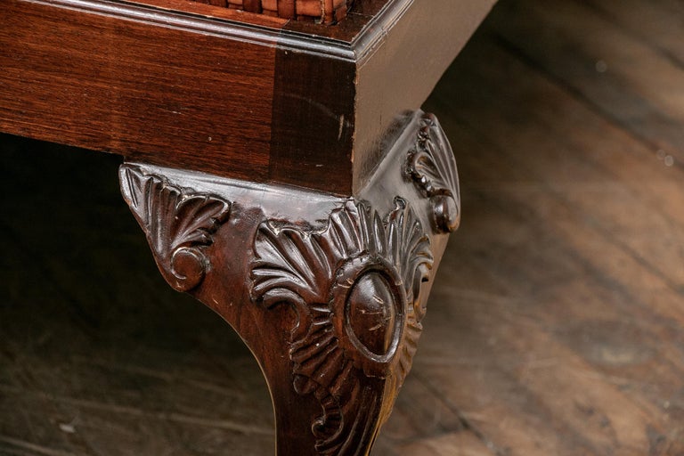 Oversized Woven Leather Bench/cocktail Table By Garret at 1stDibs