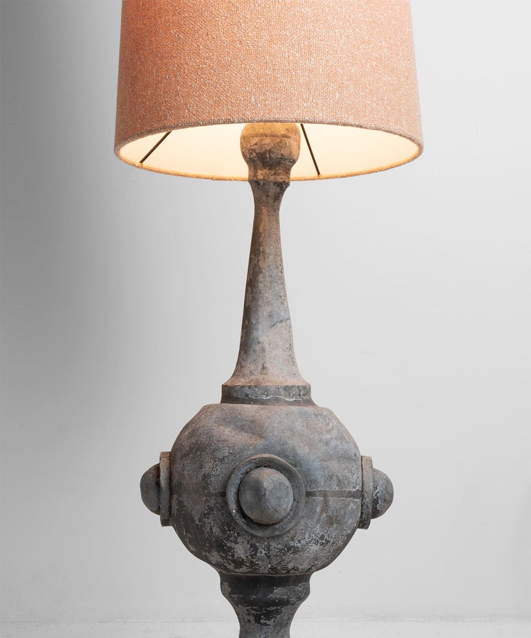 Oversized Zinc Floor / Table Lamp at 1stDibs