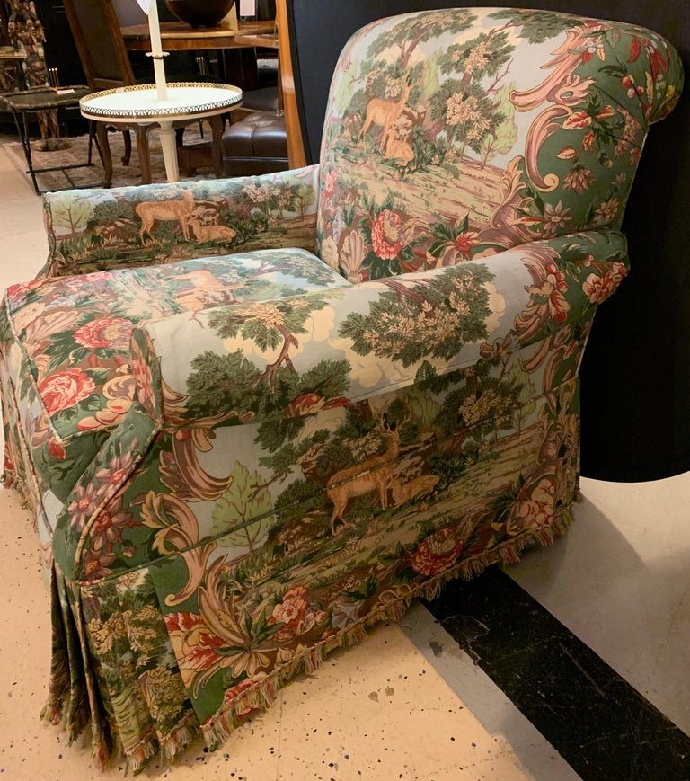 Overstuffed Hunter Swivel Armchair at 1stDibs