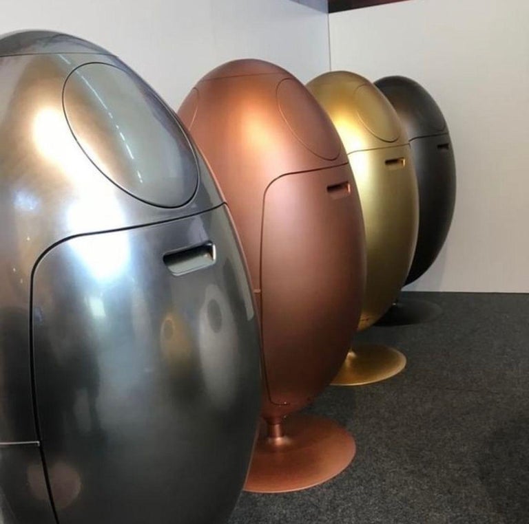 Ovetto Metal Collection Chrome Recycling and Waste Bin by Soldi Design ...