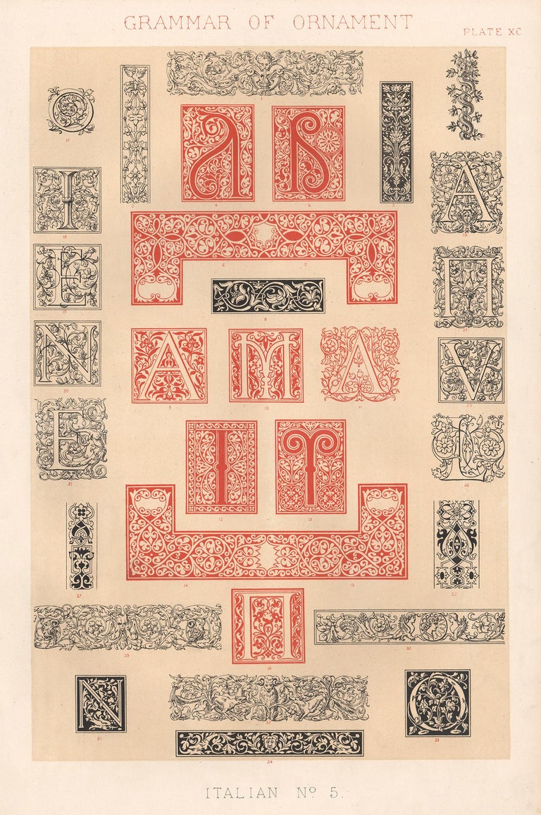 Owen Jones - Italian No 5, Grammar of Ornament, Owen Jones, late 19th ...