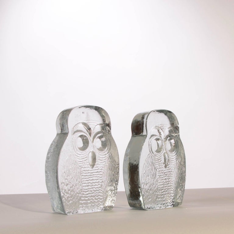 Owl Bookends by Blenko For Sale at 1stDibs | blenko owl bookends, glass ...