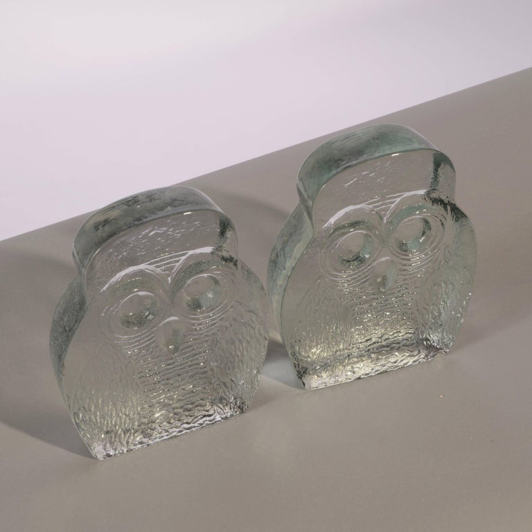 Owl Bookends by Blenko For Sale at 1stDibs | blenko owl bookends, glass ...
