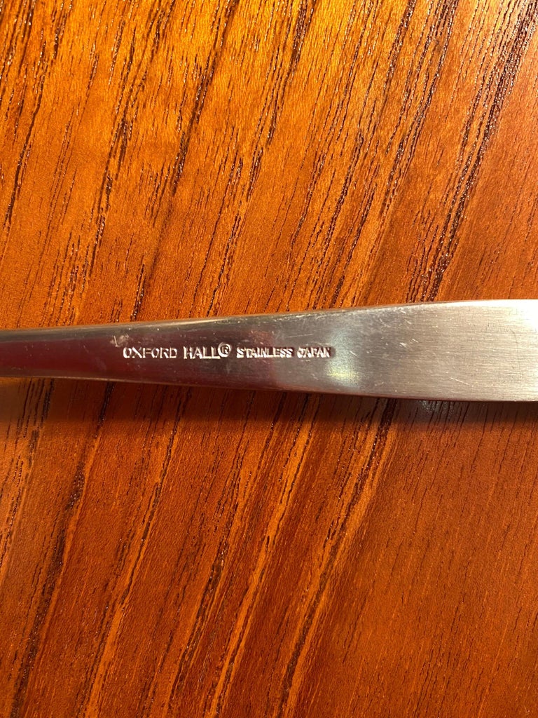 Oxford Hall Libra Service for 8 Stainless Steel Flatware Set at 1stDibs