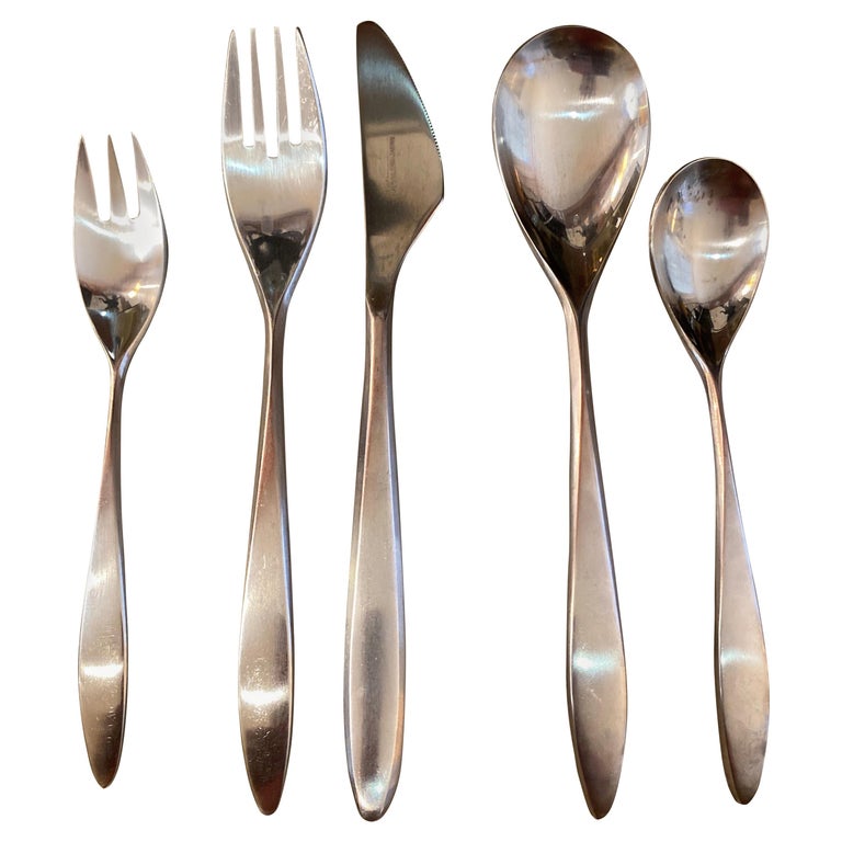 Oxford Hall Libra Service for 8 Stainless Steel Flatware Set at 1stDibs ...