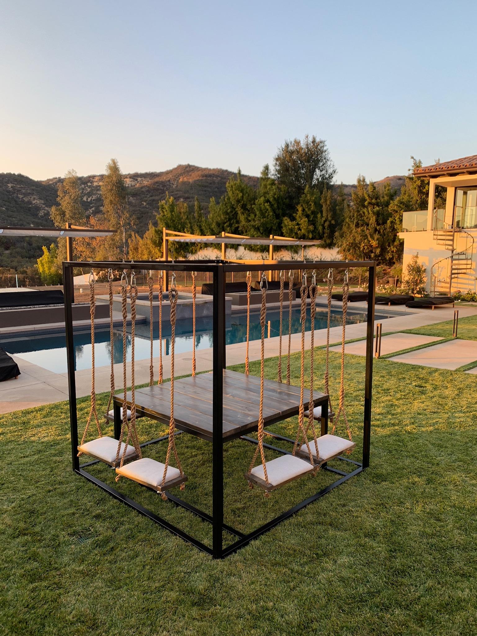 Oxidized Cedar 8-Seater Swing Table For Sale at 1stDibs | 8 seater ...