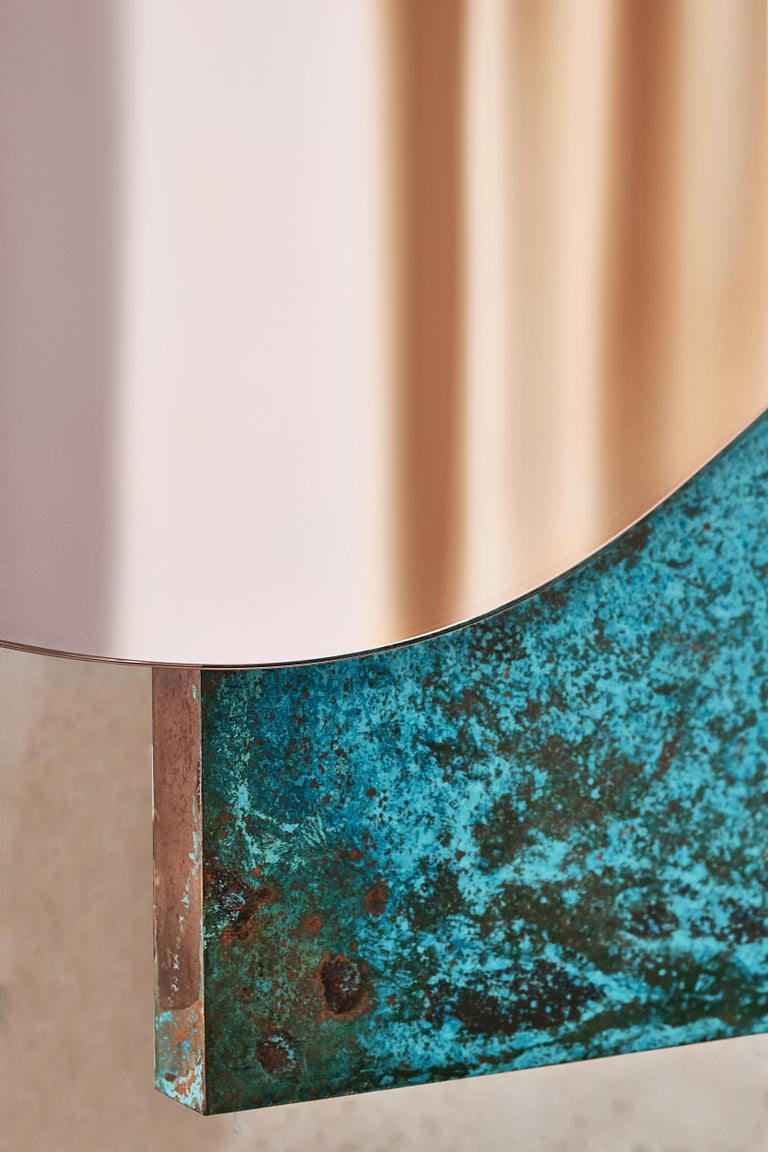 Oxidized Copper Lake Mirror 3 by Noom For Sale at 1stDibs
