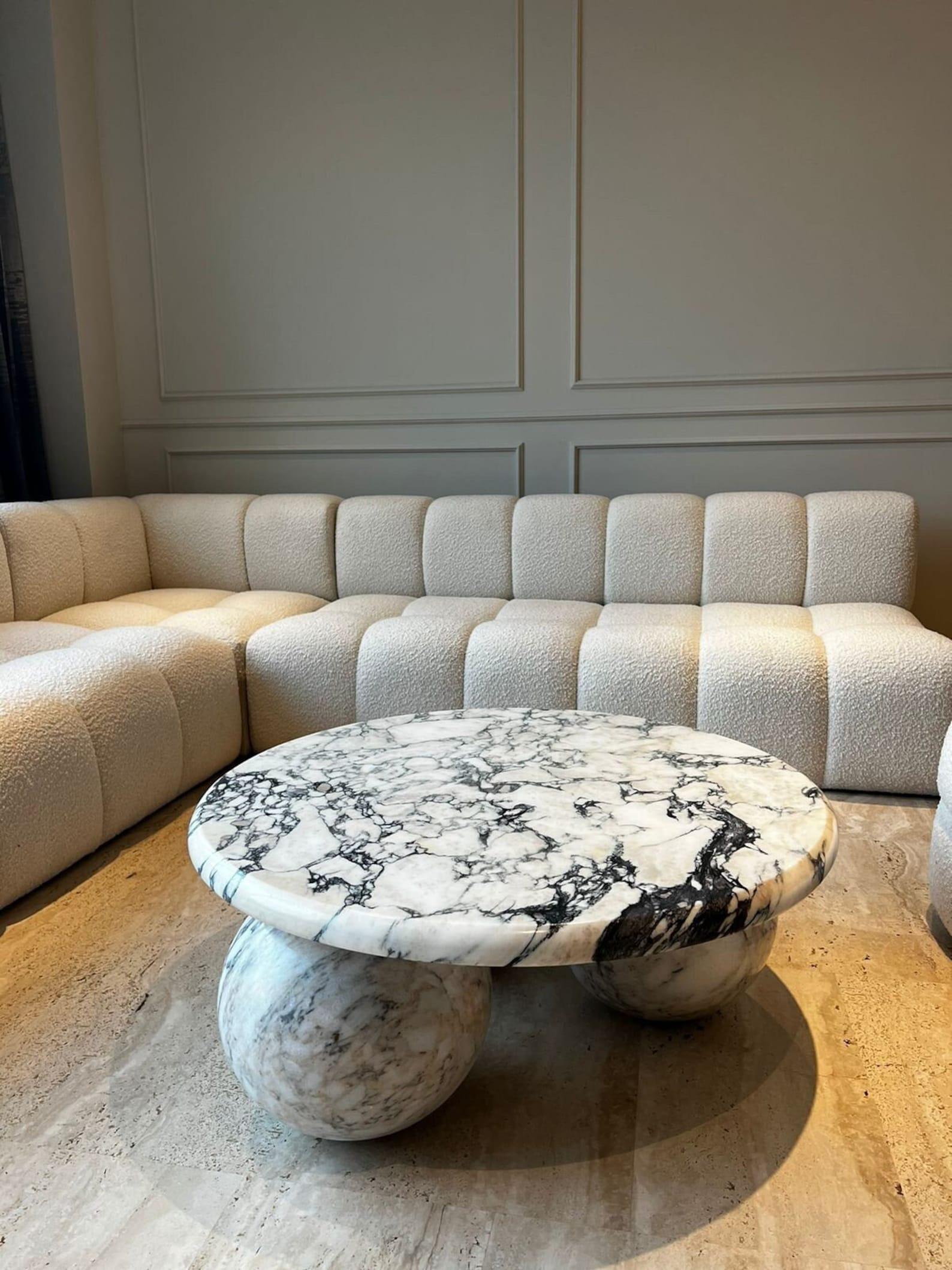 Oxley Center Table in Arabescato Corchia Italian Marble For Sale at ...