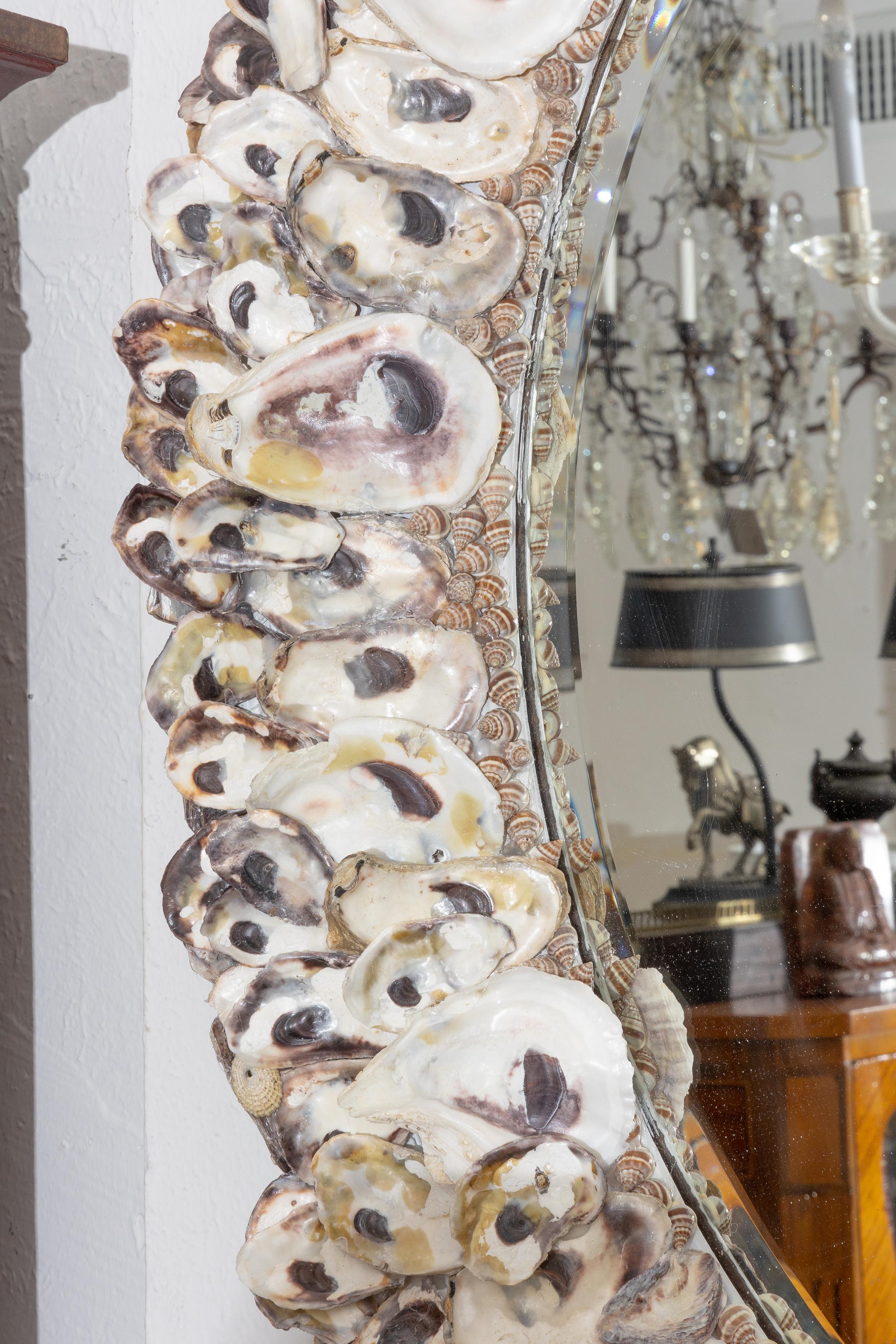 Oyster Shell Encrusted Mirror at 1stDibs
