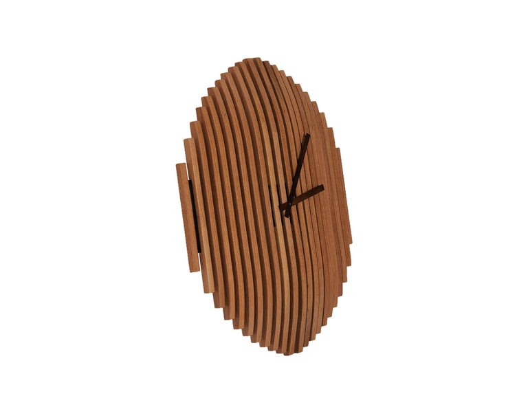 Ozomat Brazilian Contemporary Wood Wall Clock by Lattoog For Sale at ...
