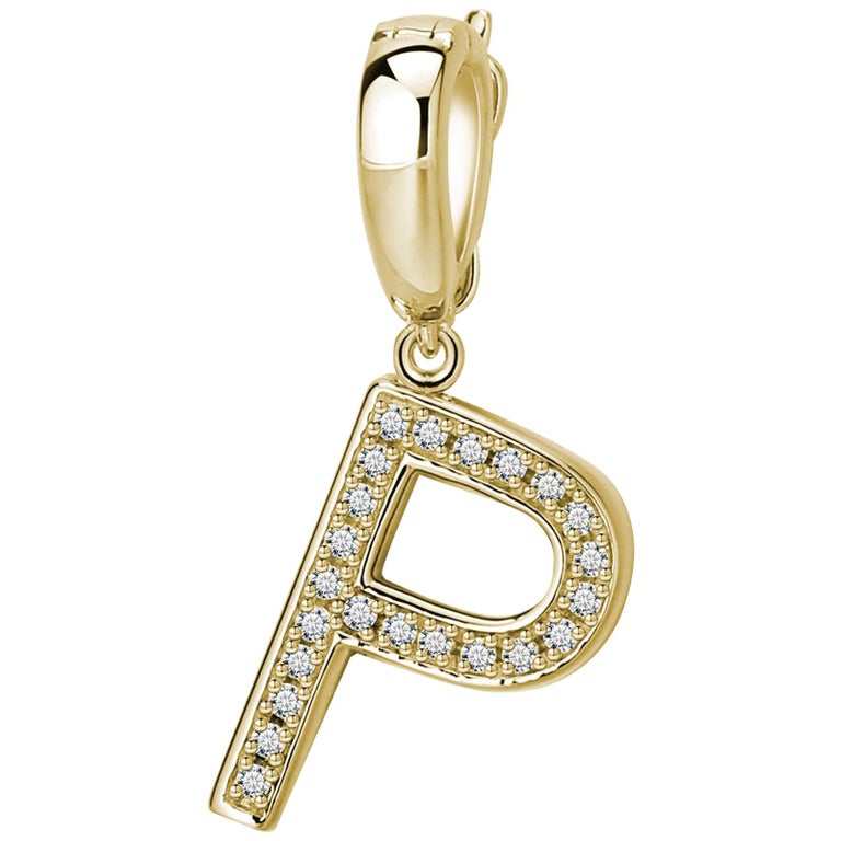 P Initial Pendant/Charm For Sale at 1stDibs
