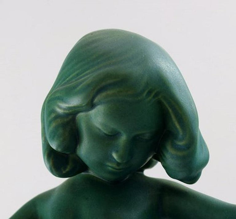 P. Ipsen's, Denmark Jade Green Girl No. 888. Venus Kalipygos, Design ...