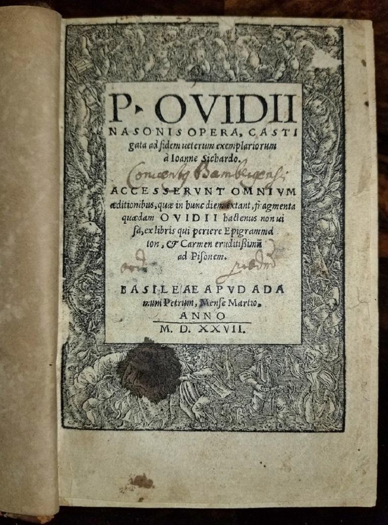 P. Ovidii Nasonis Opera, Casti Pub by Ioannem Heruagium Basileae, 1537 ...