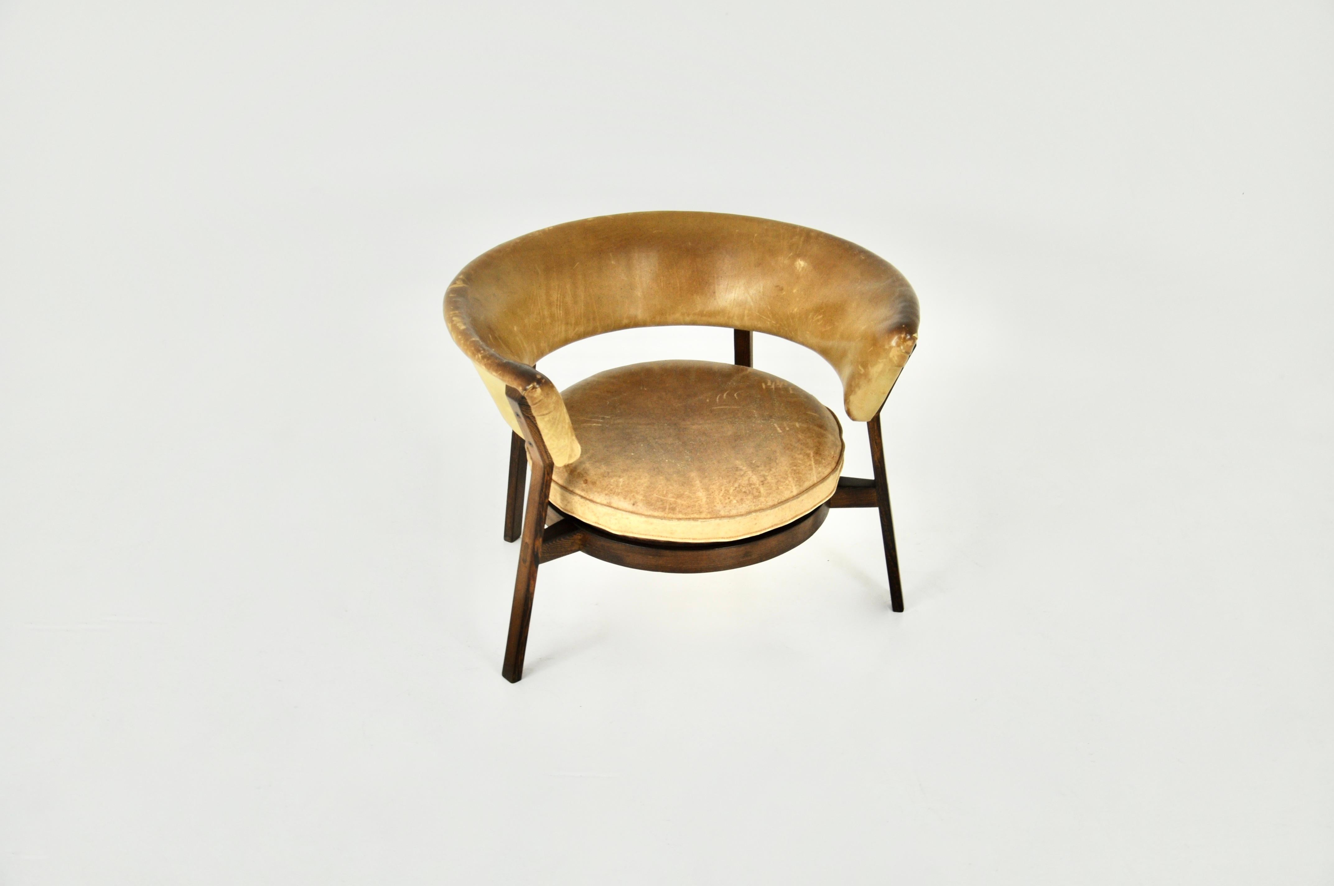 P28 armchair by Eugenio Gerli for Tecno, 1958 For Sale at 1stDibs