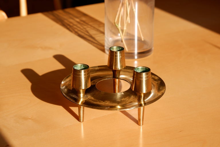 Paavo Tynell Brass Candle Holders for Taito For Sale at 1stDibs