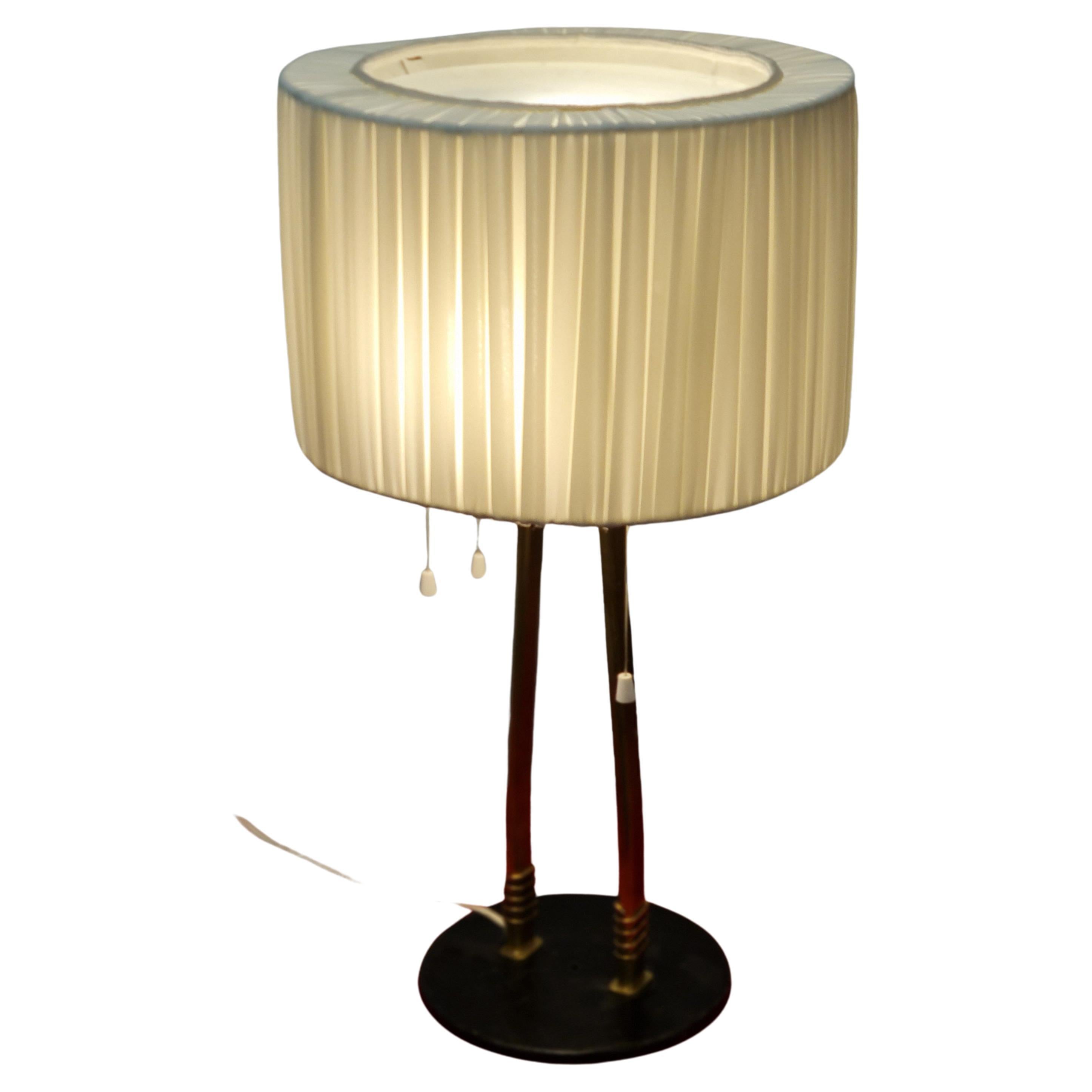 Paavo Tynell for Taito Table Lamp in Brass and Fabric For Sale at 1stDibs