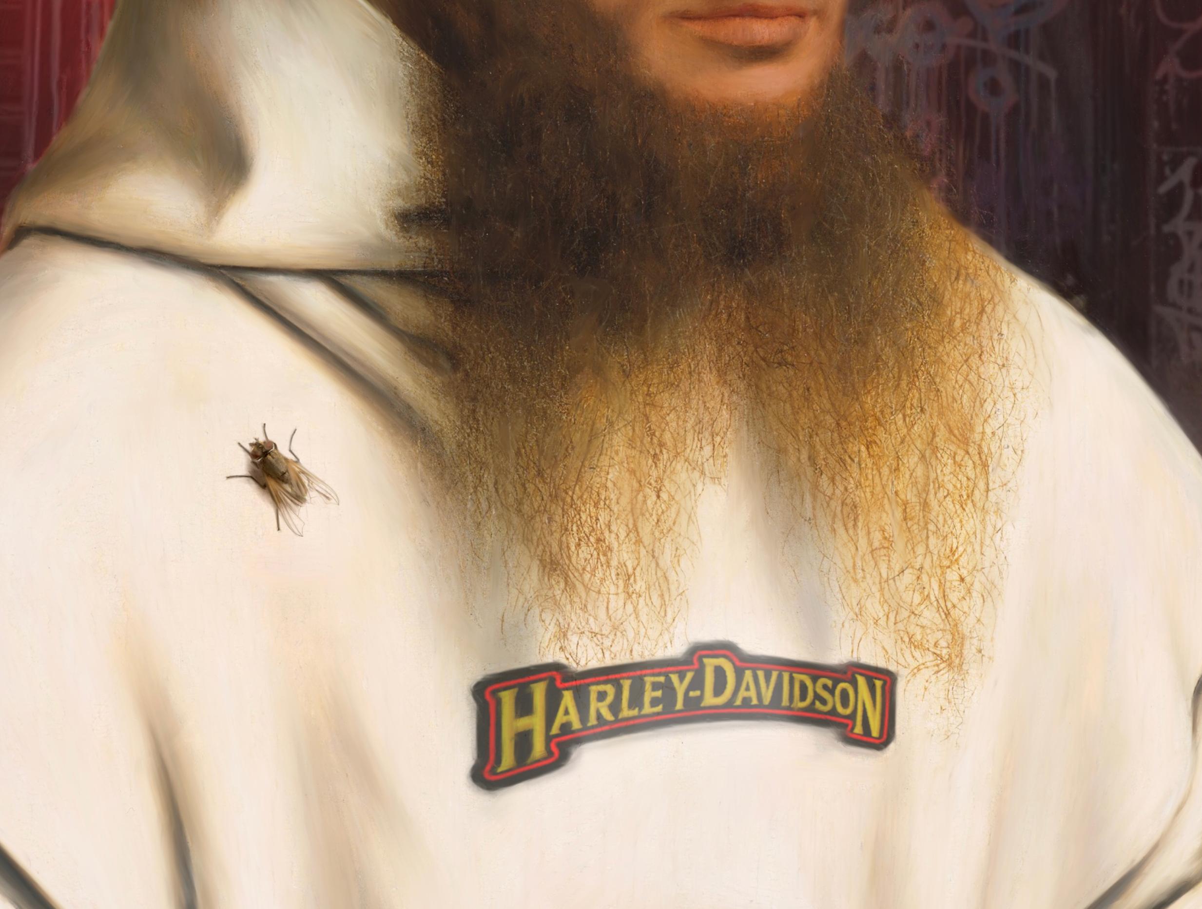 Pablo de Pinini - The hipster with his fly. Surreal portrait, digital ...