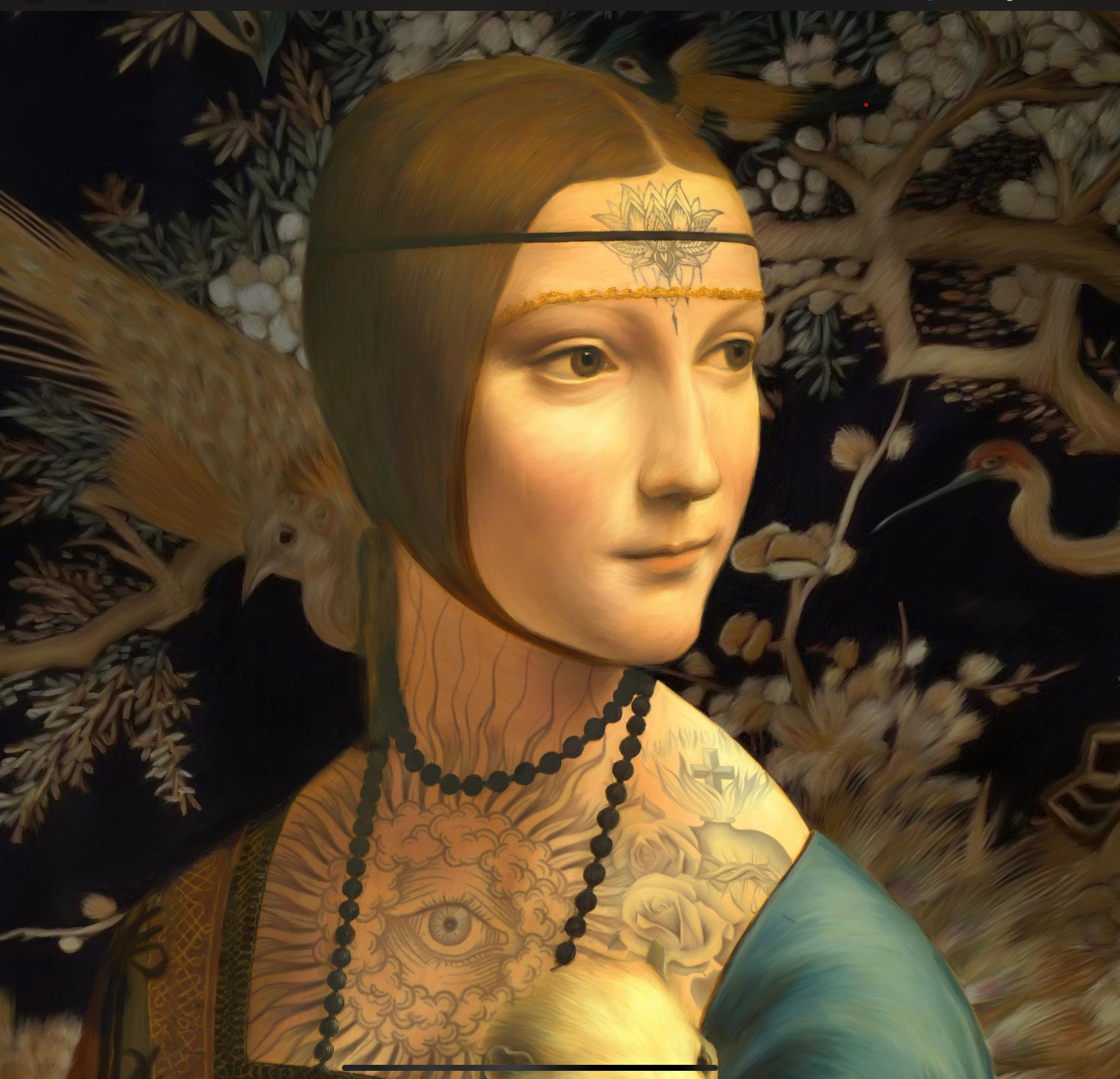 Pablo de Pinini - The ink lady. Based on the portrait Lady with an ...