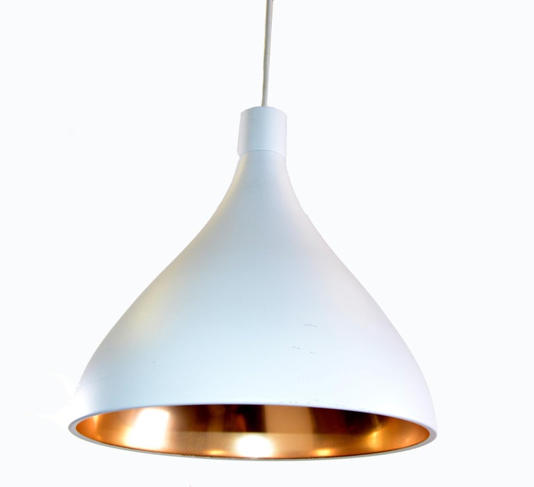 Pablo Designs Swell Pendant Light Fixture Off-White and Brass Finish ...