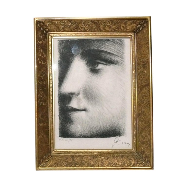 Pablo Picasso Black and White Prints in Vintage Gilt Frames For Sale at ...
