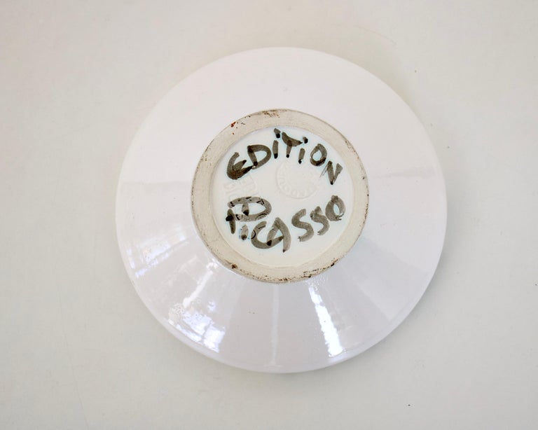 Pablo Picasso Ceramic Dish Editions Picasso Madoura Bird with Sun C ...