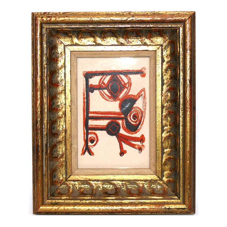 Pablo Picasso Color Prints in Vintage Gilt Frames at 1stDibs