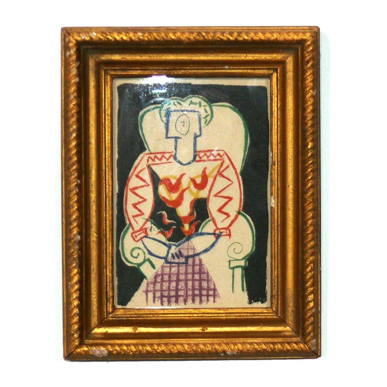 Pablo Picasso Color Prints in Vintage Gilt Frames at 1stDibs