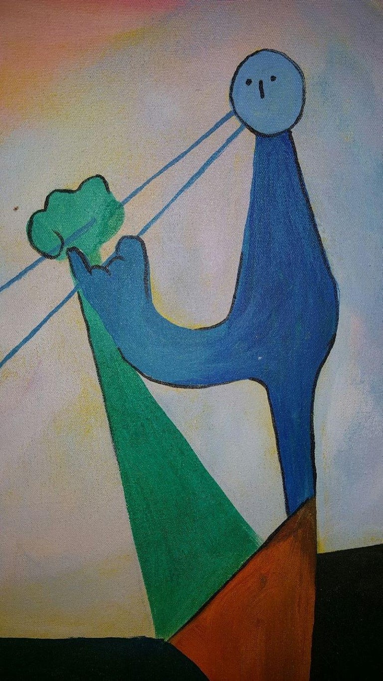 Pablo Picasso "Lust of Life" Abstract Oil on Canvas by Artist Ray ...