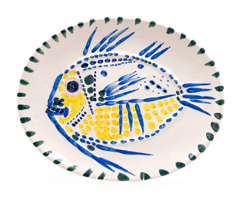 Pablo Picasso - Poisson fond blanc, Picasso, 1950's, ceramic, design ...