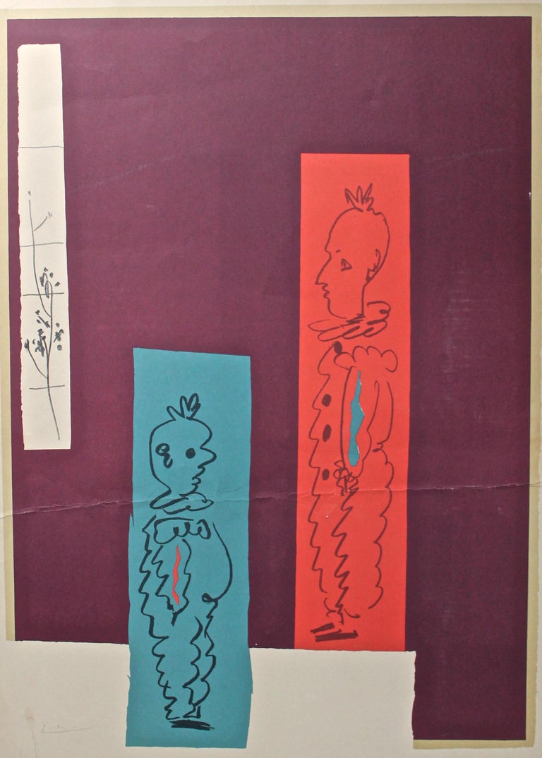 Pablo Picasso Poster "Two Clowns" 1962 New York City Gallery Shows at ...