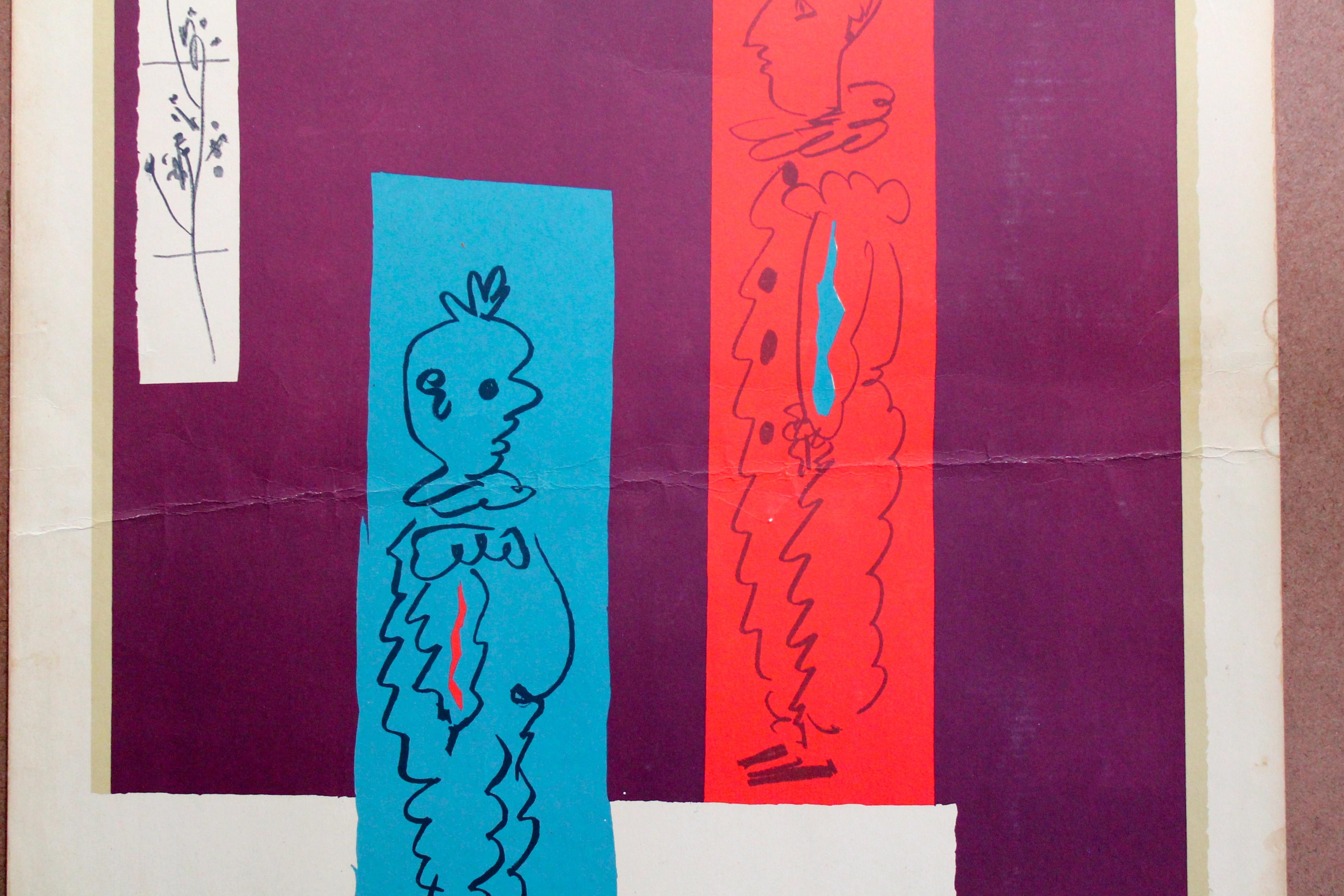 Pablo Picasso Poster "Two Clowns" 1962 New York City Gallery Shows at ...
