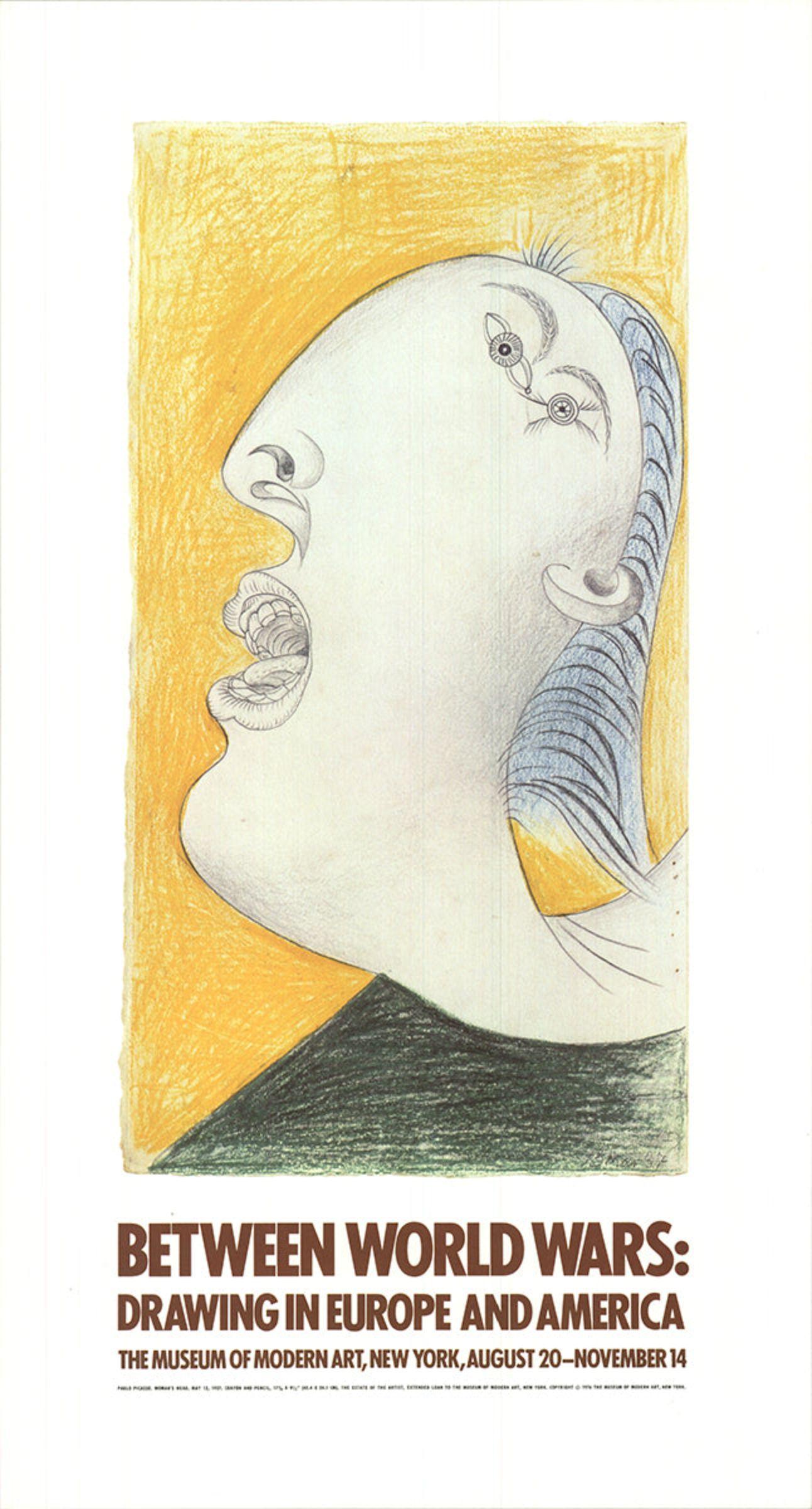 1976 Pablo Picasso 'Between World Wars: Drawing in Europe and America ...