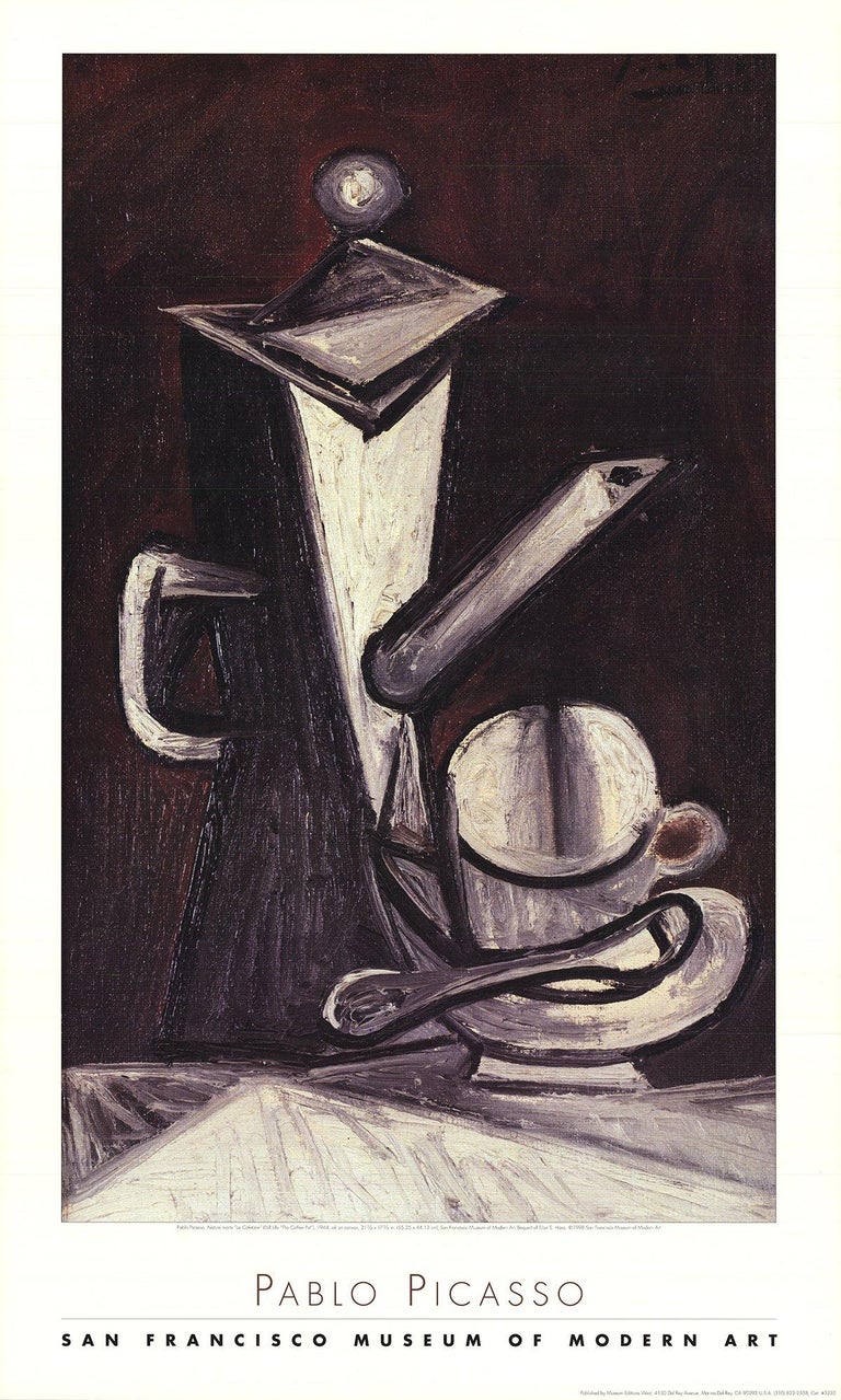 1998 After Pablo Picasso 'Still Life "The Coffee Pot"' Cubism Black and ...