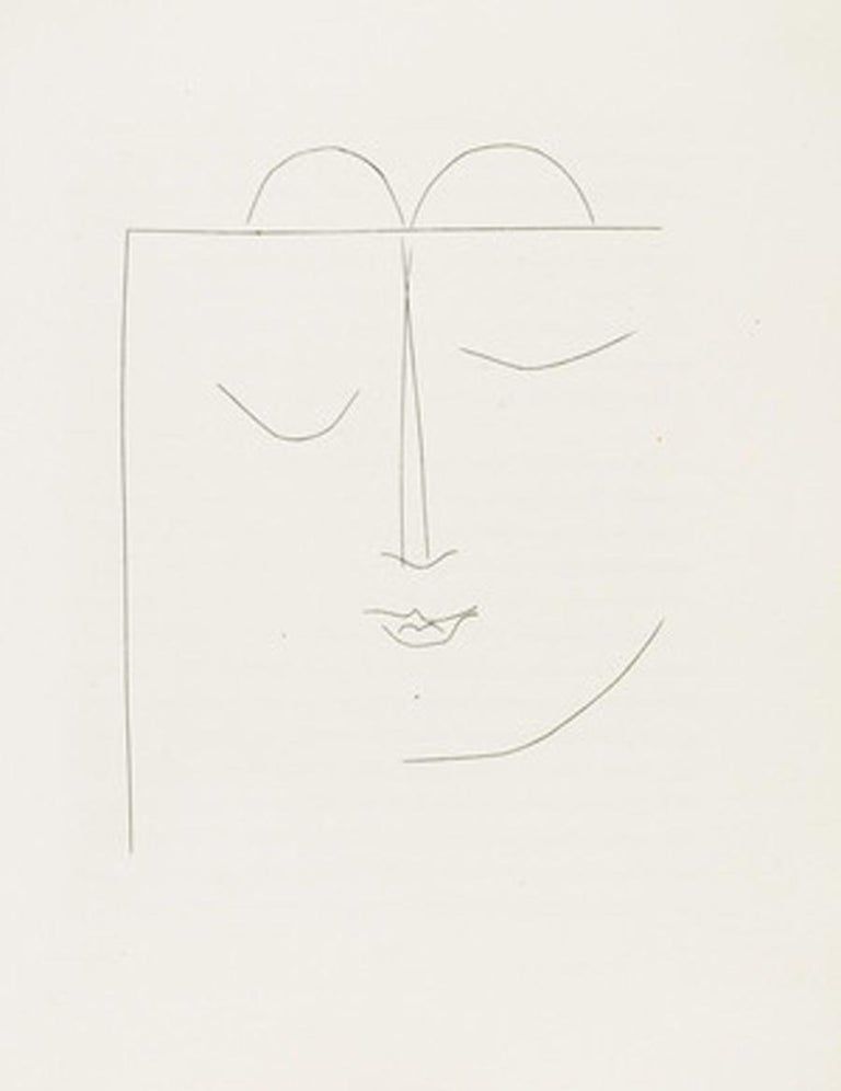 Pablo Picasso - Carmen Half-Square Head of a Woman with Closed Eyes and ...