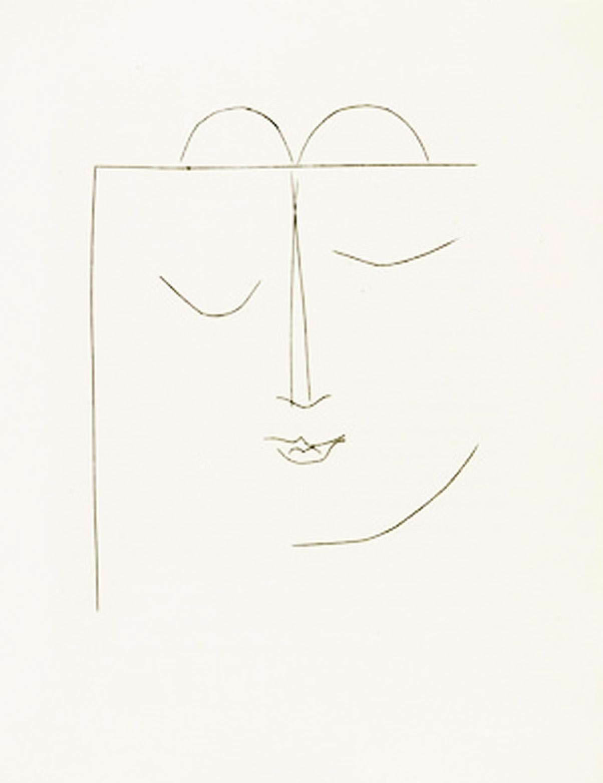Pablo Picasso - Carmen Half-Square Head of a Woman with Closed Eyes and ...