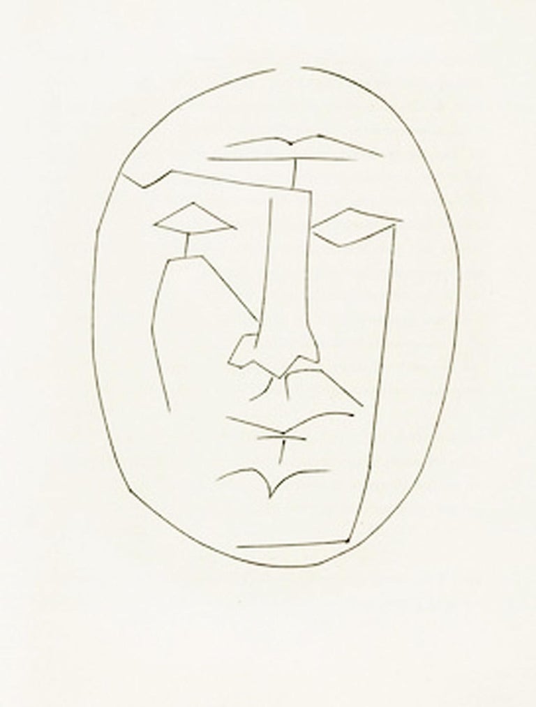Pablo Picasso - Carmen Oval Head of Man Looking Straight (Plate XXIII ...